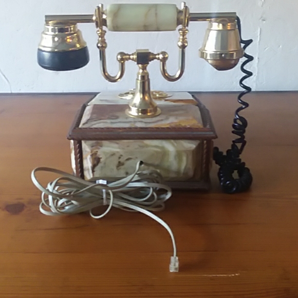 Other | Vintage Onyx Marble Rotary Phone | Poshmark